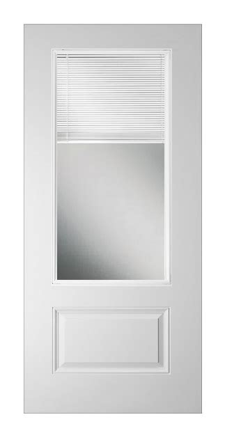 Smooth White 34 Lite Blinds Glass 2 Panel Fiberglass Door Gatehouse