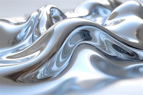 Abstract Metallic Waves For Modern Design And Visual Art Inspiration