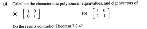 Solved Calculate The Characteristic Polynomial Eigenvalues