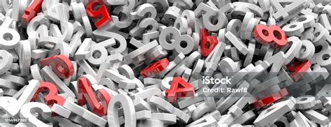 교육 수학 계산 개념입니다 레드 화이트 숫자 전체 배경 배너 숫자 숫자 3 차원 일러스트 레이 션 가능성에 대한 스톡 사진 및 기타 이미지 Istock