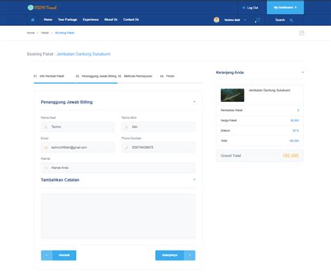 Website Travel Menggunakan Laravel System Lengkap Dengan Pengaturan Notifikasi Email Dan