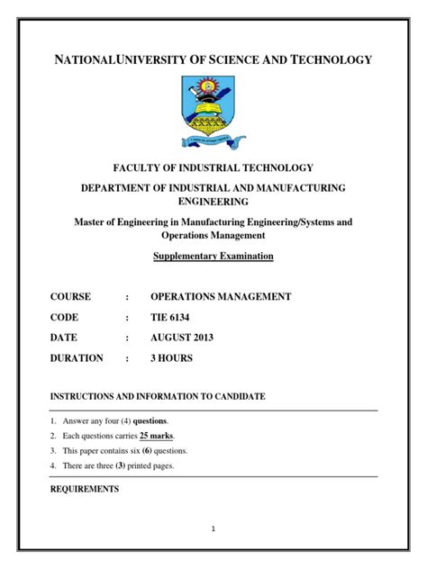 Tie6134201308 Operations Managment Pdf Forecasting Supply Chain
