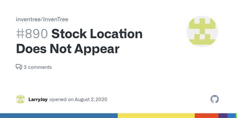 stock location does not appear · issue 890 · inventree inventree · github