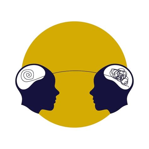 인간 심리 치료 개념에 대한 치료사와 환자 프리미엄 벡터