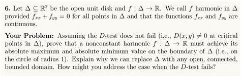 solved 6 let a cr2 be the open unit disk and f a r we