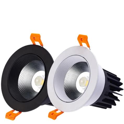 Super Bright Dimmable Led Downlight Light Cob Ceiling Spot Light W Led Ceiling Recessed Lights
