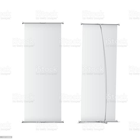 Indoor Blank Lstand Banner For Design Presentation Vector Illustration