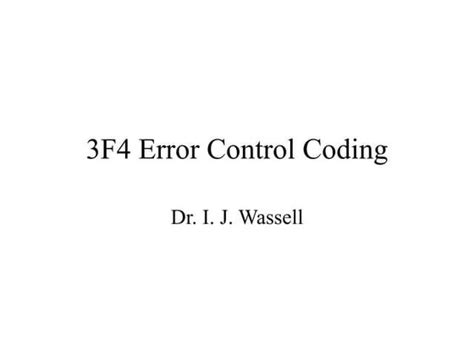 Error Detection And Correction Concepts In Data Communication And