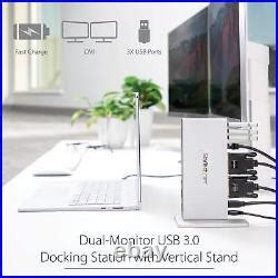StarTech Com Dual Monitor USB 3 0 Docking Station With DVI And Vertical Stand Usb Docking Station