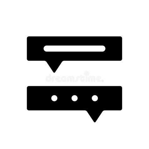 communication with chat bot black glyph ui icon stock vector