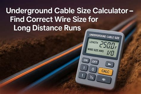 Underground Cable Size Calculator Find Correct Wire Size For Long Distance Runs Electrical