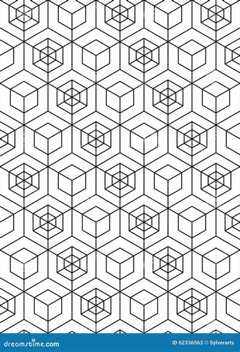 Illusive Abstract Geometric Seamless Pattern With Cubes Vector Stock Vector Illustration Of