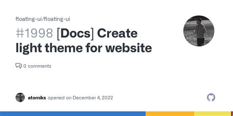 Docs Create Light Theme For Website · Issue 1998 · Floating Ui