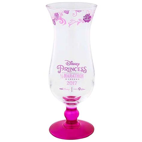 Disney Drink Glass Princess Marathon Weekend 2017 Hurricane