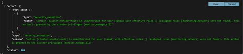 getting cluster security error after login elasticsearch discuss
