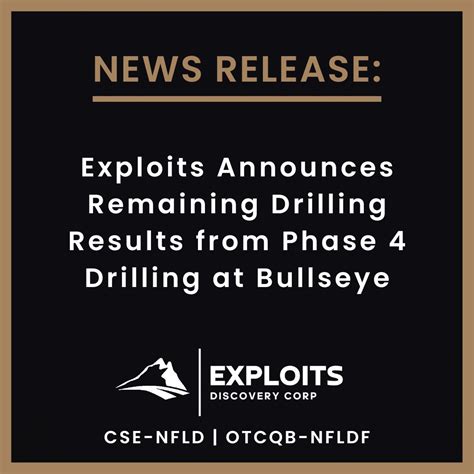 News Release Exploits Discovery Corp