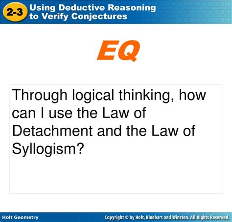 Ppt Chapter 2 3 Deductive Reasoning Powerpoint Presentation Free Download Id 5767112