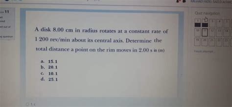 solved if a wheel is turning at a constant angular speed of