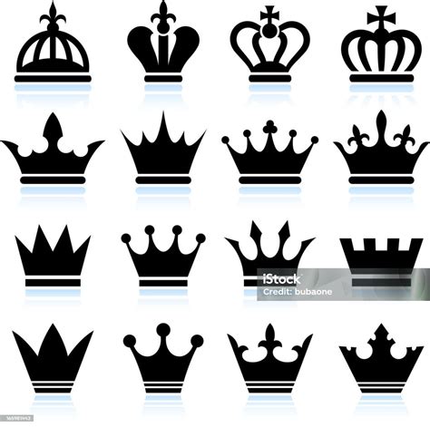 Simple King Crown Black And White