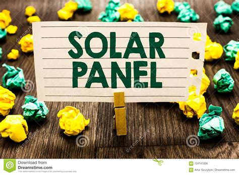 Text Sign Showing Solar Panel Conceptual Photo Designed To Absorb Suns