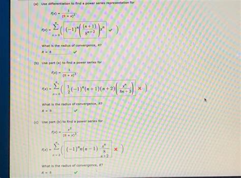 Solved A Use Differentiation To Find A Power Series