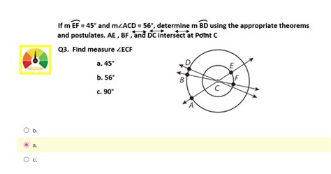 Solved If Mathrm{m} Overparen{ Mathrm{ef}} 45 { Circ}