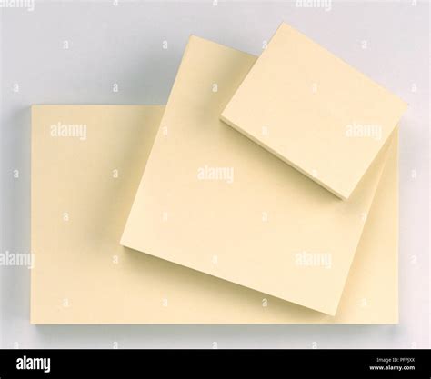 Yellow Post It Notes Different Sizes Stock Photo Alamy