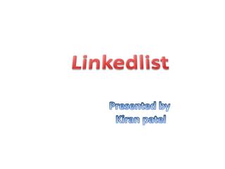 Linked List Using Dynamic Memory Allocation PPT