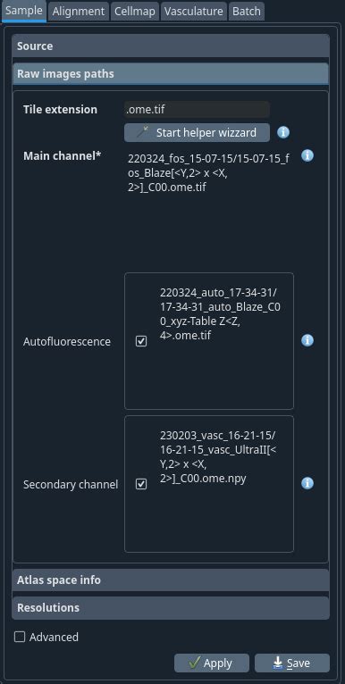 Menu Sample ClearMap Documentation