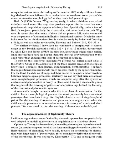 Constraints In Phonological Acquisition 5 Phonological Acquisition In Optimality Theory The