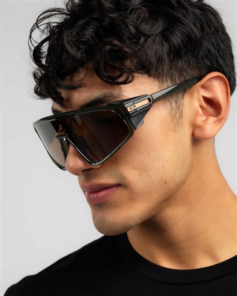 Shop Oakley Latch Panel Sunglasses In Olive Ink Prizm Tungsten Fast