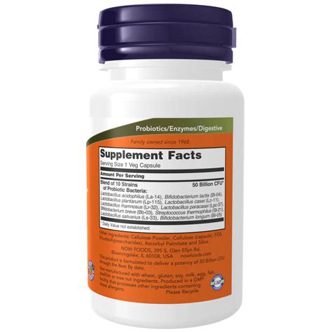 Probiótic 10 50 Billon Suplemento Alimenticio Salud Intestinal