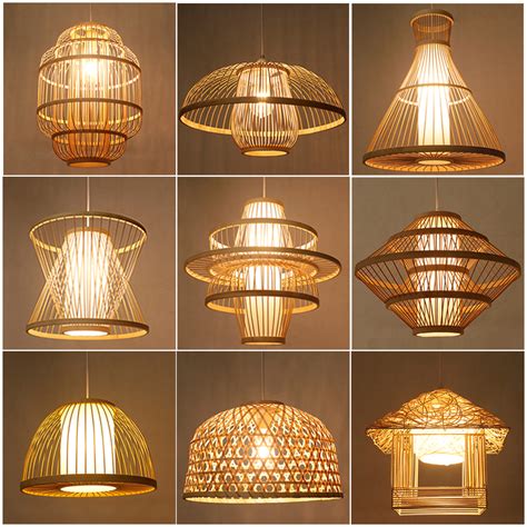 日式禅意竹编竹艺创意个性饭店餐厅民宿火锅店中式灯笼茶楼吊灯具虎窝淘