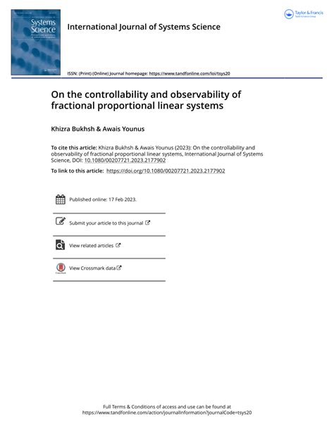 pdf on the controllability and observability of fractional
