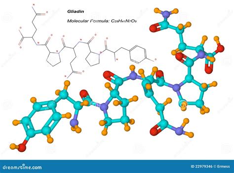 Gliadin Molecule Component Of Gluten Stock Illustration Illustration Of Gluten Coeliac 22979346