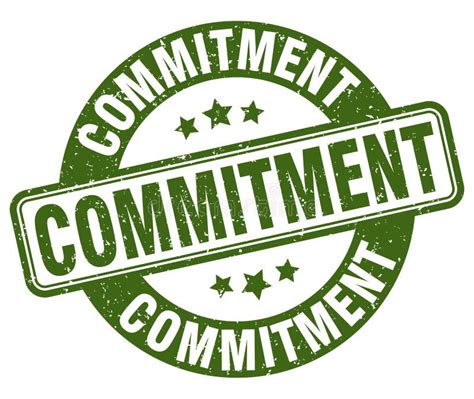 Commitment Stamp Commitment Label Round Grunge Sign Stock Vector
