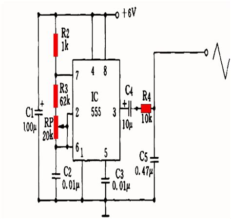 Square Wave Generator Circuit Using 555
