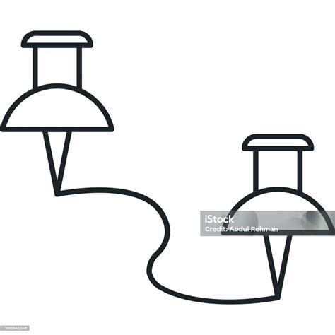 Distance Pointer Outline Vector Icon That Can Easily Edit Or Modify