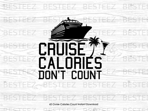 Cruise Calories Count Svg File Cruising Boating Png Digital Download