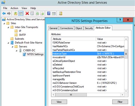 Powershell How To Get Attributes Value From Ntds Settings Stack