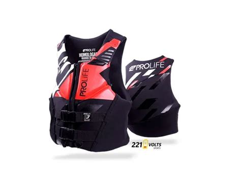 Colete Jet Ski Neoprene Homologado Protech V3 Prolife Full Cor Rojo