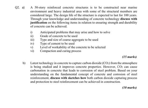 Solved A A 50 Story Reinforced Concrete Structures Is To
