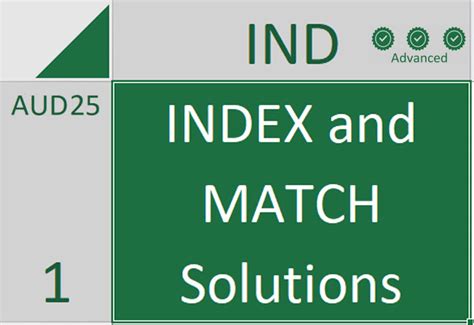 Index And Match Solutions 15 Hrs