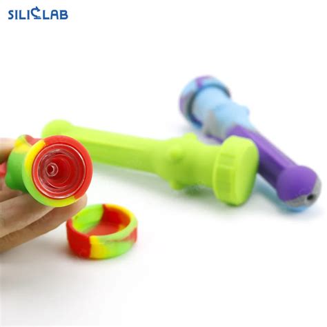 Silicone One Hitter Glass Bowl Smoking Pipe Weed Accessories Dab Rig