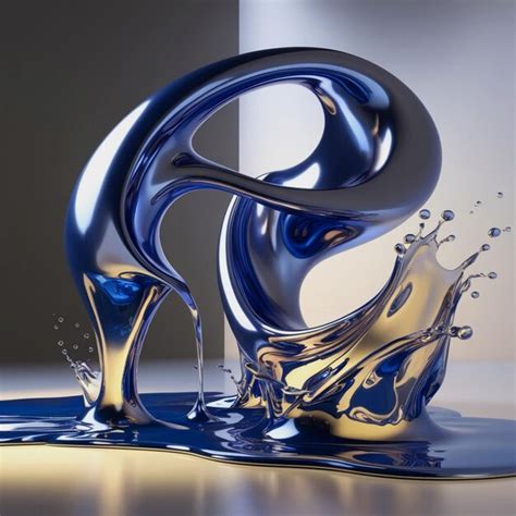 fluid object and realistic liquid effects premium ai generated image