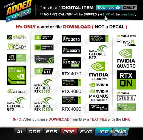32 Nvidia Geforce Logos Vectors Ai Cdr Eps Pdf Svg And Also  Png Instant Download