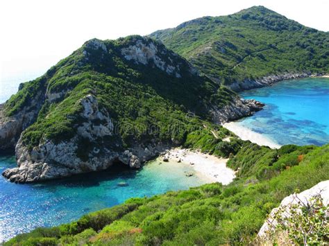 Corfu Island And Ionian Sea Stock Image Image Of Greenery Panorama