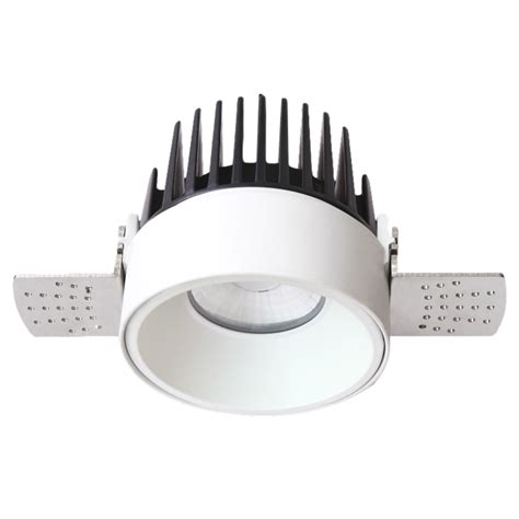 4 Bump Free Trimless Round Led Regressed Downlight 15w 1200 Lm 5cct Cri 90 White Hi