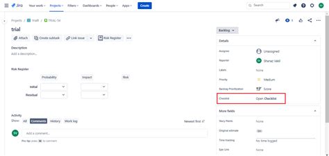 Change Checklist Position In JIRA Issue Page AppBox Support