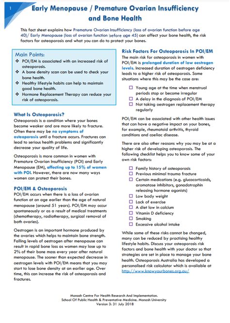 Early Menopause Practice Tools Mchri